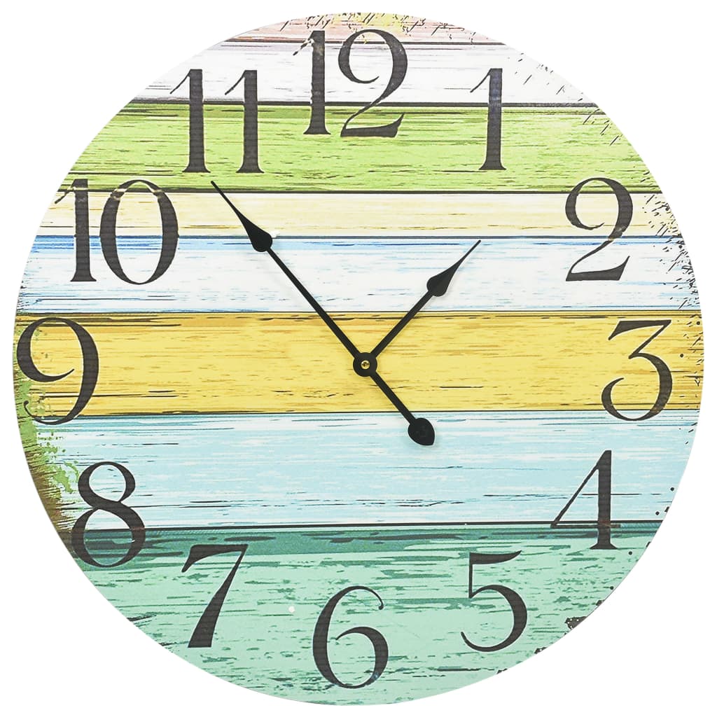 Reloj de pared de MDF multicolor de 60 cm - COMFORTXL | Leroy Merlin