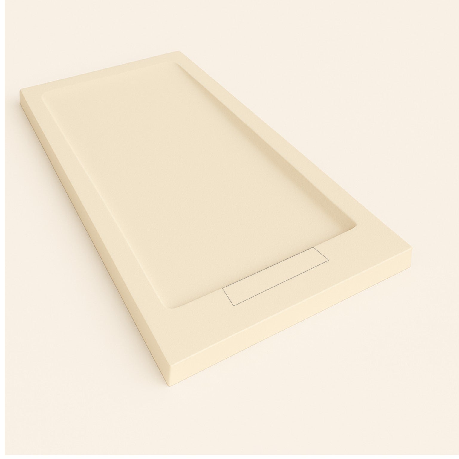 Plato de ducha Steen con marco 80X90 cm color Crema intenso RAL 1015 ...