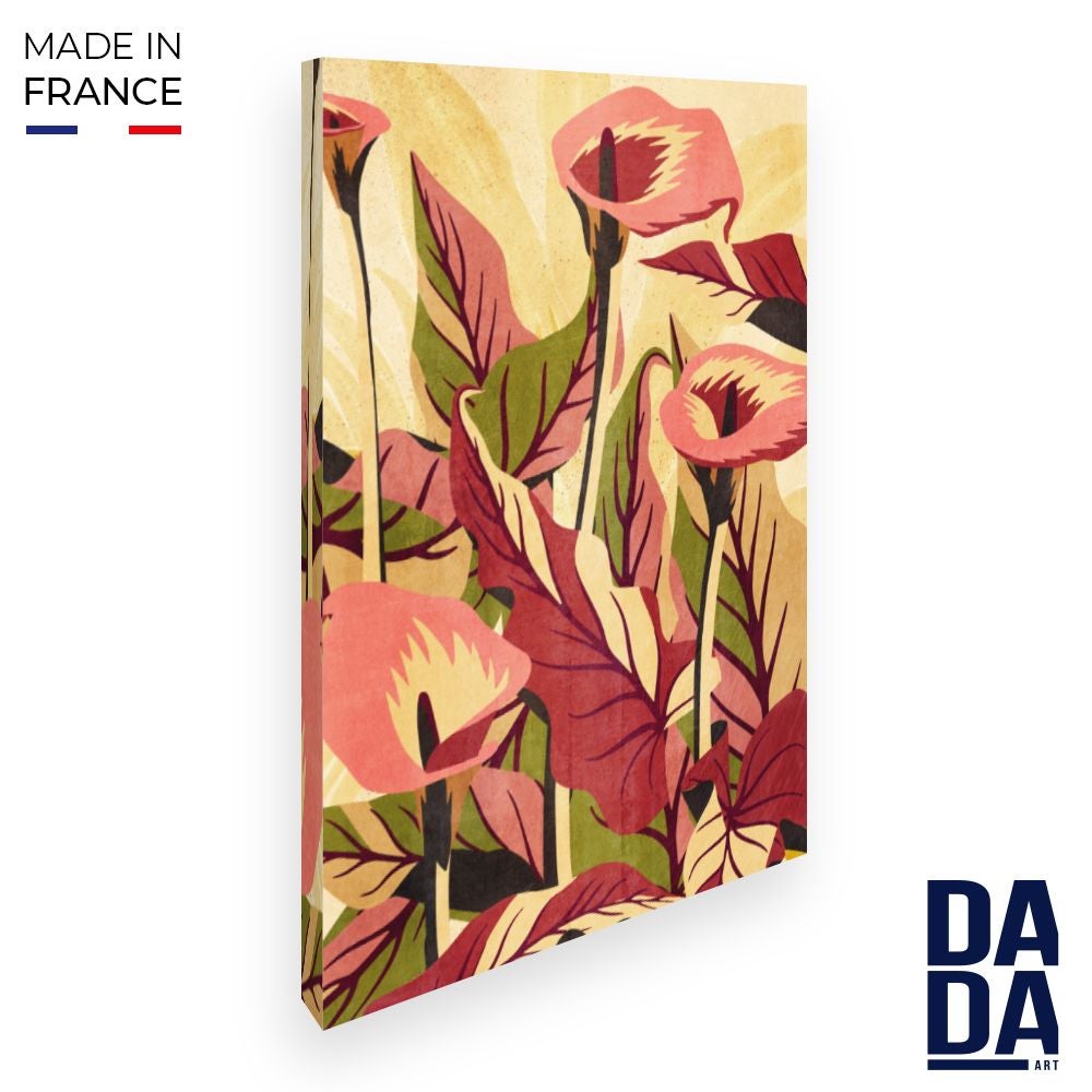 Toile Fleurs stylisées / 50x70cm / Fabriqué en France / DADA ART ...