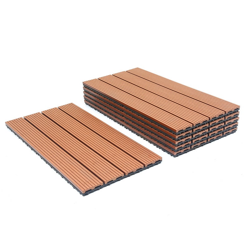 6x Slab Composite Terrace Efecto de madera los losas de jardín en ...