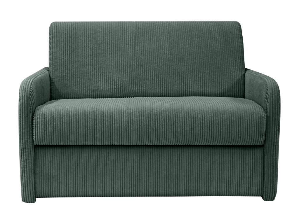 Fauteuil convertible express en velours côtelé vert - Couchage 70 cm ...
