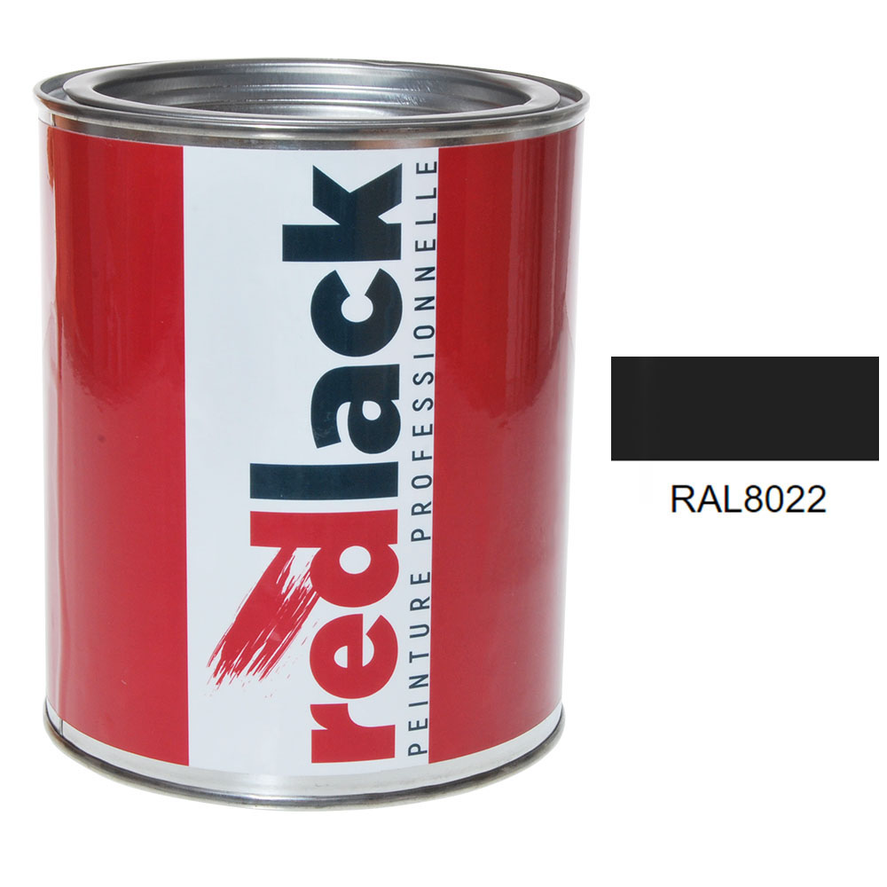Bote de 1L de pintura – RAL 8022 Marrón Negro – Brillo – para múltiples ...