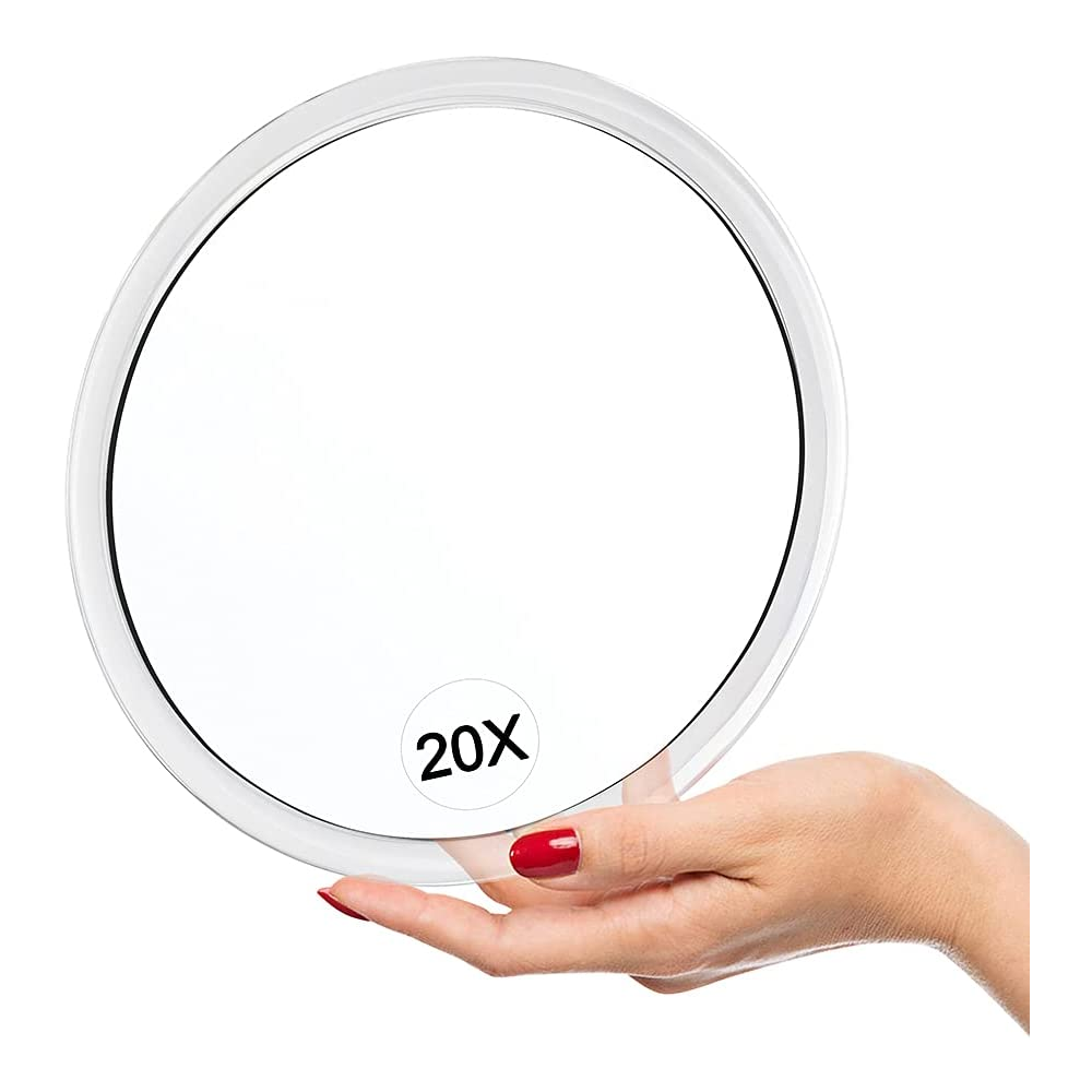 20X Grossissant Miroir avec ventouses (15cm Rond) - Parfait pour Le ...