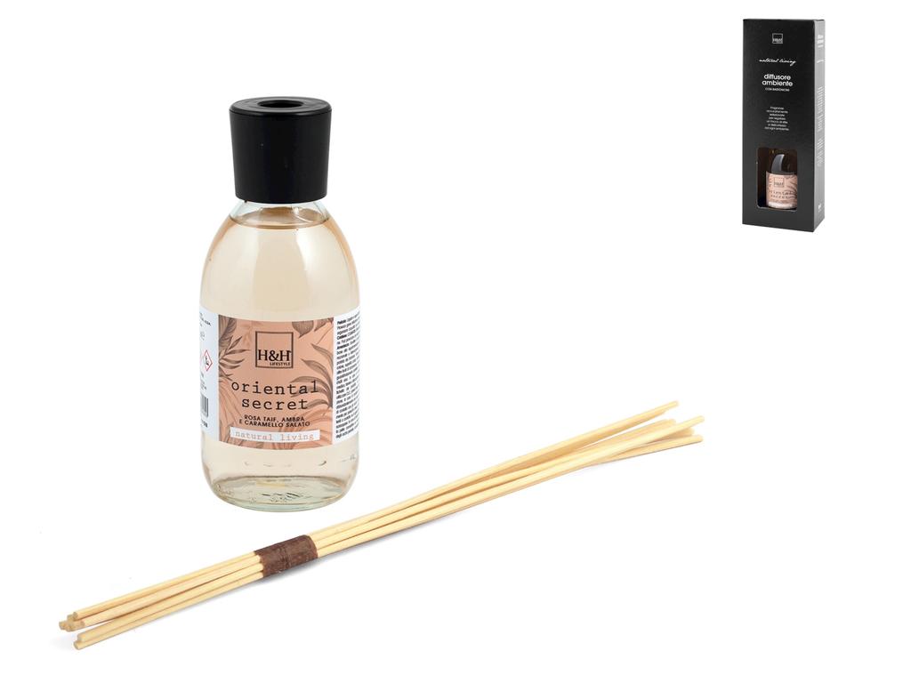 Diffuseur d'ambiance H&H avec bâtonnets secrets orientaux 100 Ml ...