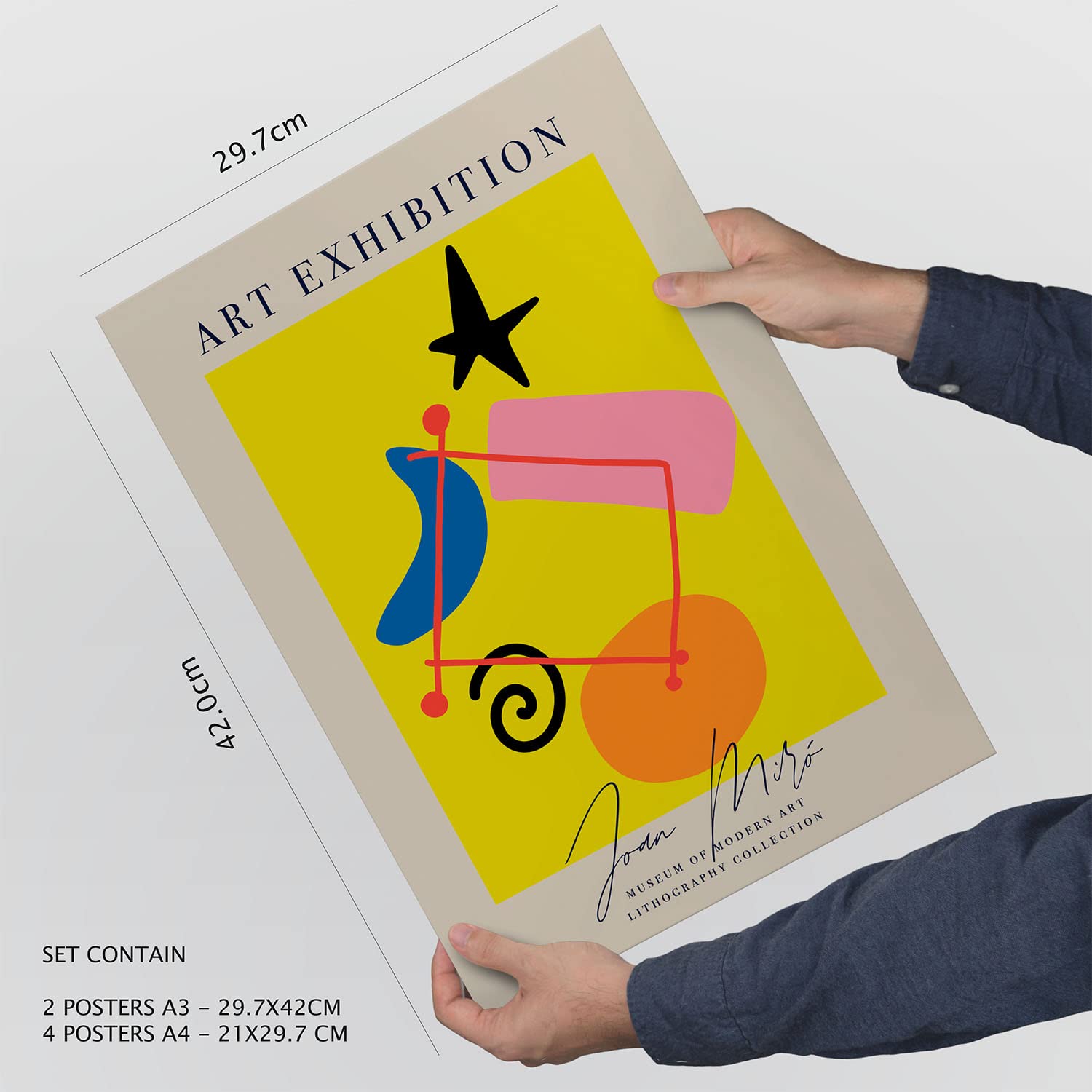 Ensemble De 6 Affiches D'art Semblaient. Collection De Feuilles Avec ...