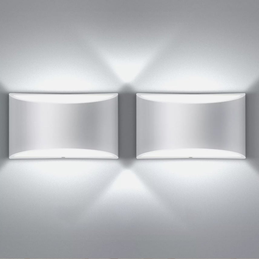 Paquete de 2 apliques de pared LED, luces de pared blancas frías de ...