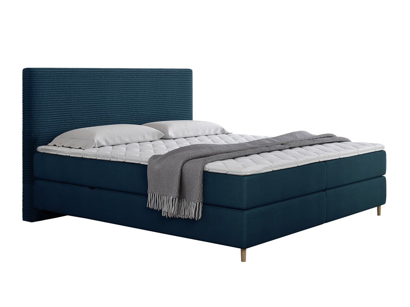 Letto continentale ComfiDream 177, Continentale, Doppio, Blu, 180x200 ...