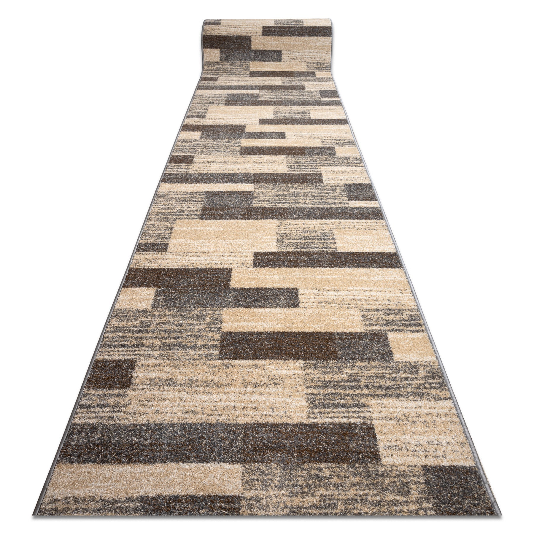Tapis de couloir KARMEL Deski planches caramel gris 100cm 100x150 cm ...