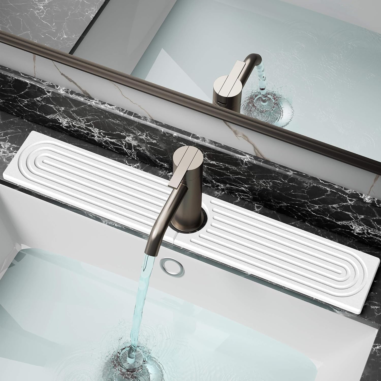 Tapis de séchage rapide pour évier de cuisine, tapis de drainage pour ...
