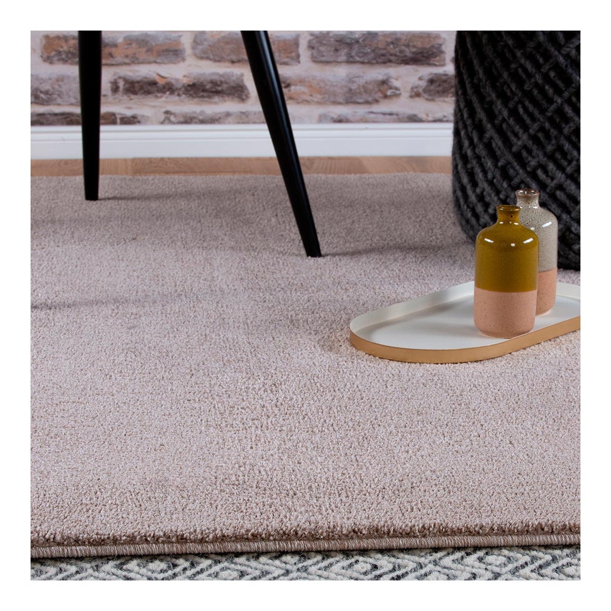 Tapis uni design en polypropylène Sable 160x230 ALEZIO | Leroy Merlin