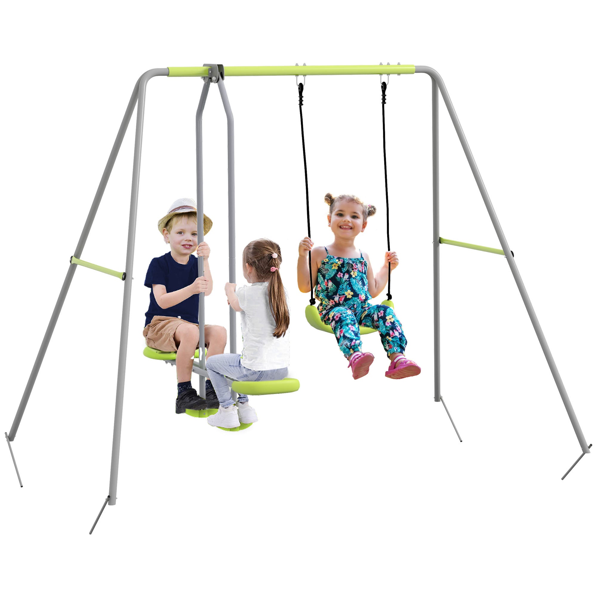 Altalena per Bambini con Planatore - Struttura Metallica Anti-UV ...