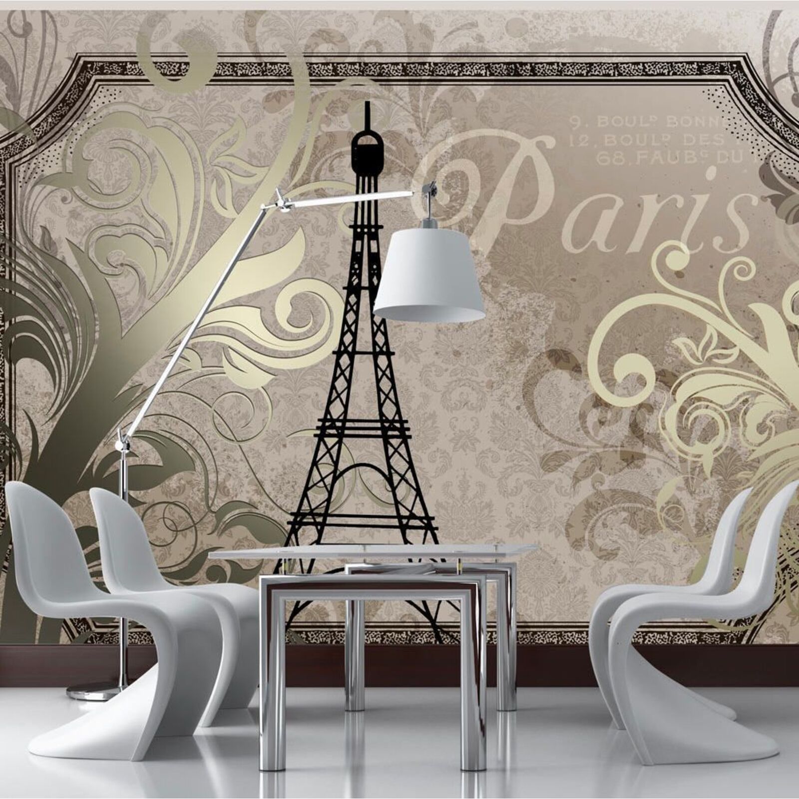 Papier peint or de paris vintage - 150 x 105 cm | Leroy Merlin