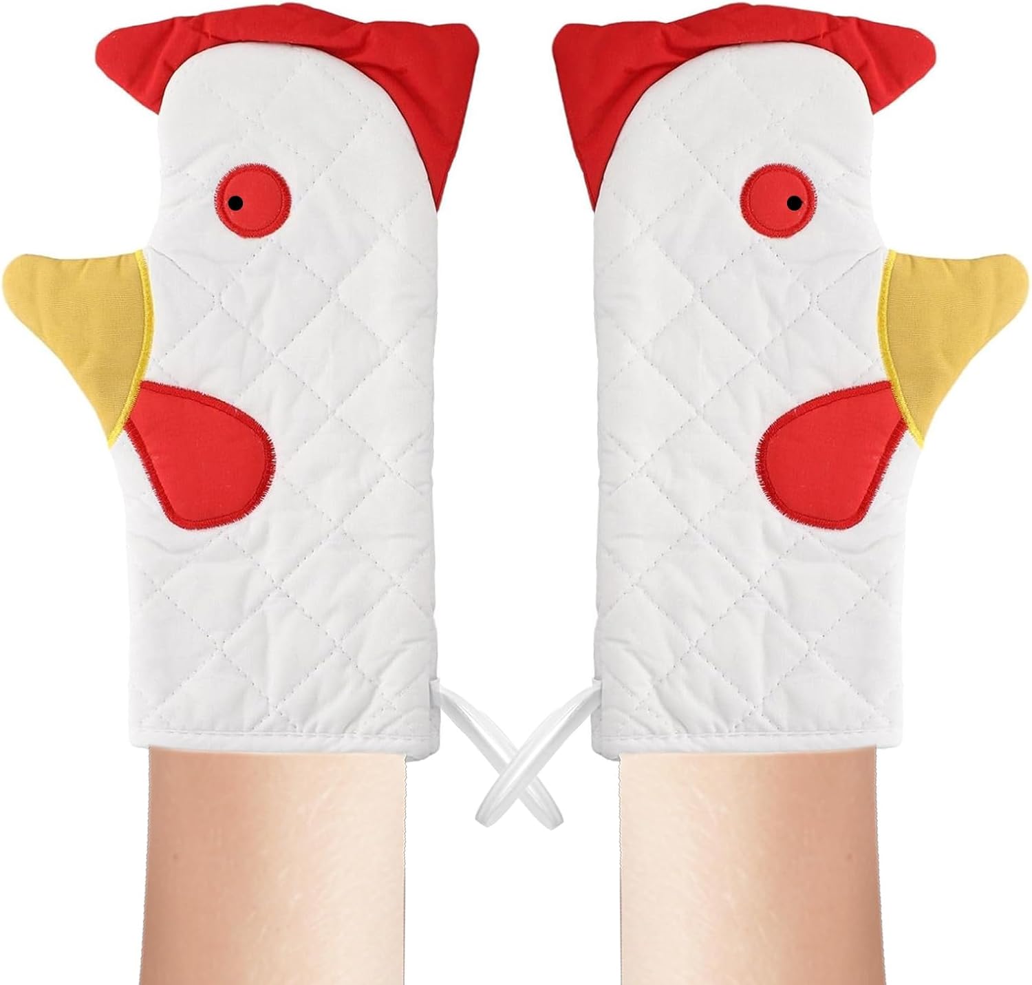 Guantes de horno resistentes al calor de doble capa, diseño de gallo ...