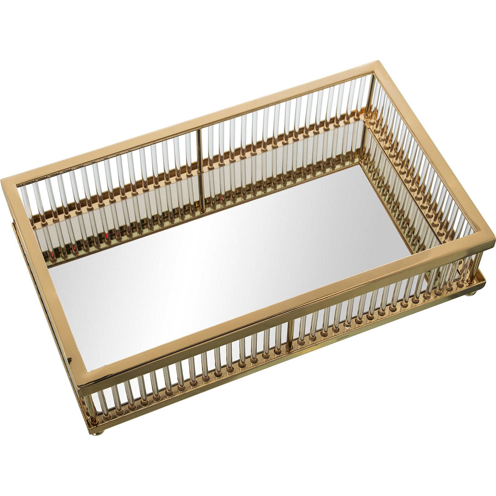 Plat élégant en métal doré pour intérieurs raffinés 30 x 18 x 7 cm Doré ...