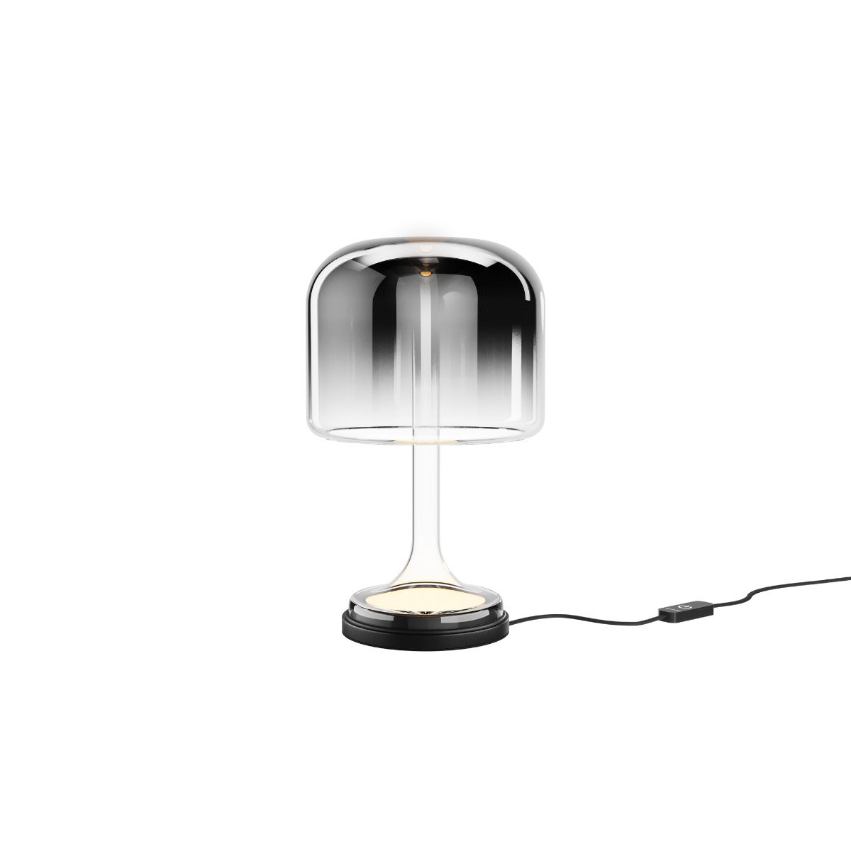 Lampe table champignon noir verre fumé LED 13W Maytoni | Leroy Merlin