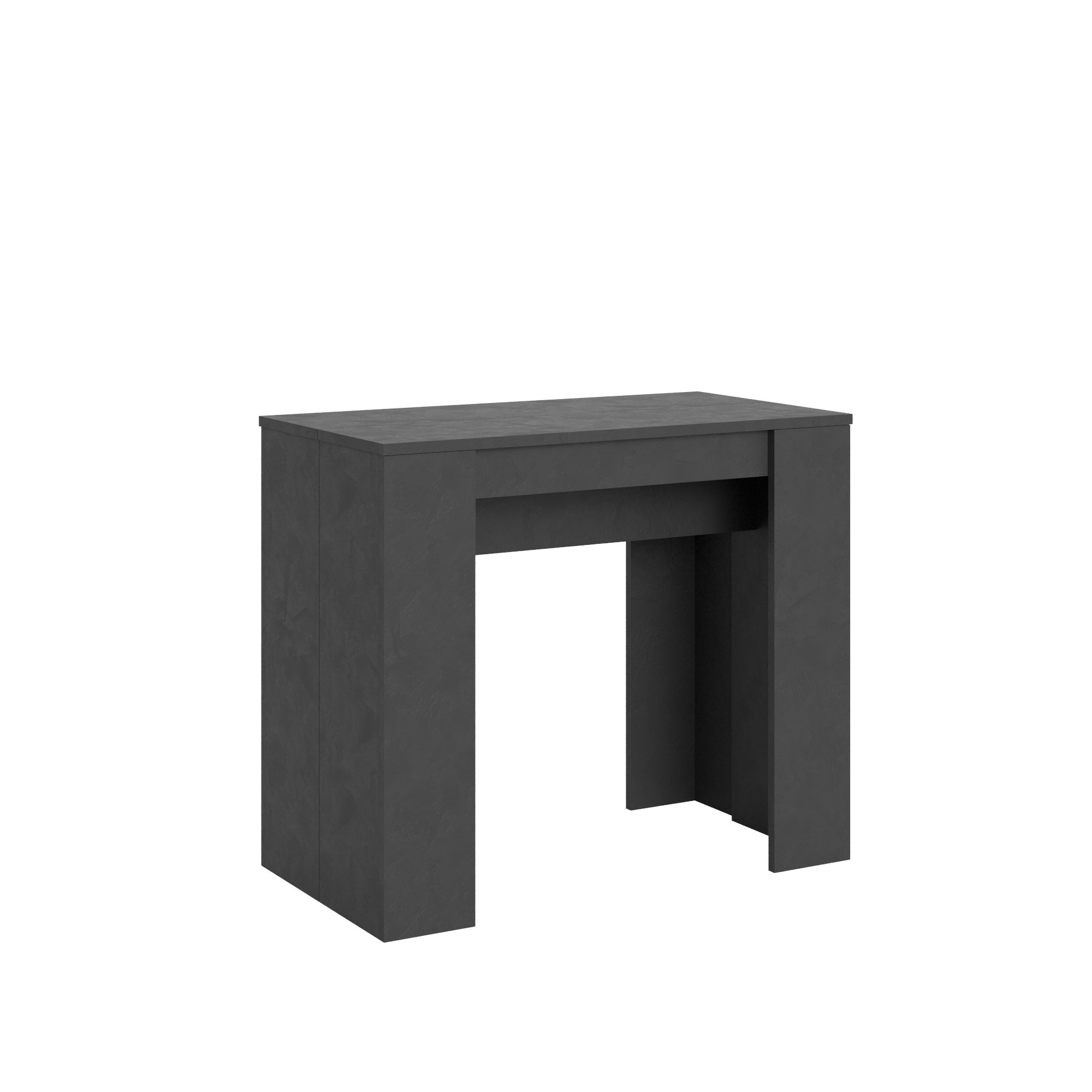 Consola extensible 90x48/308 cm Basic Antracita Espatulado | Leroy Merlin