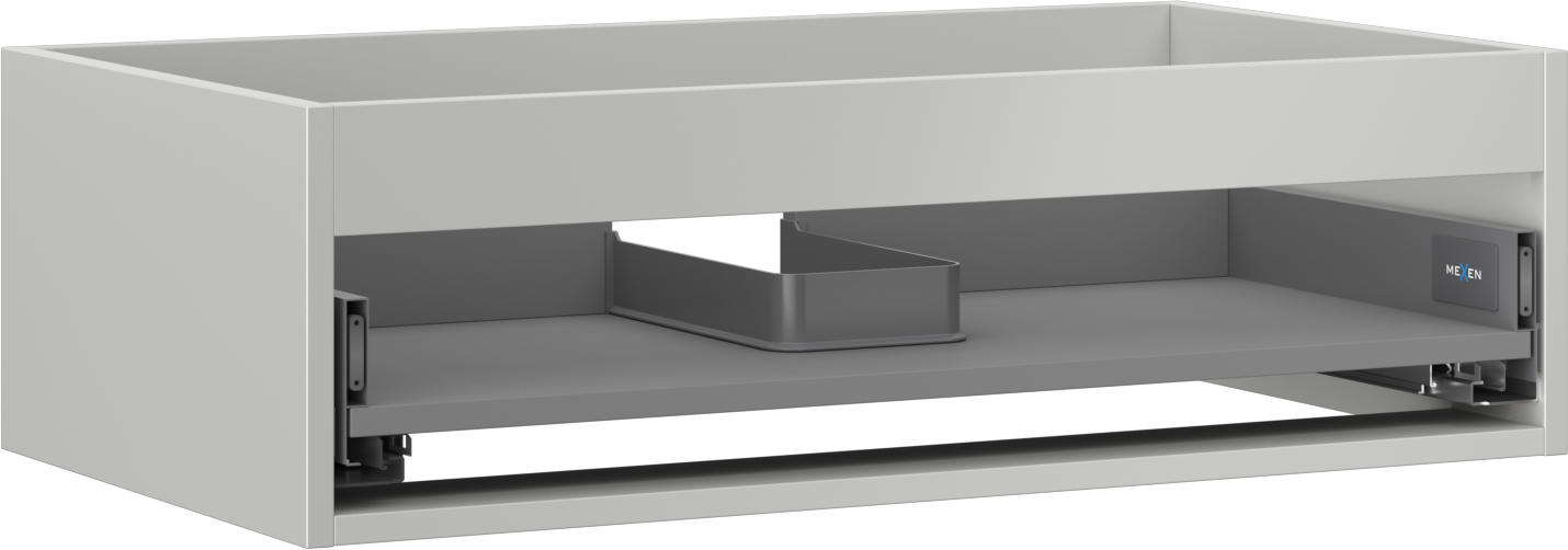 Mexen Box-A corps de meuble sous-vasque 80 cm, 1 tiroir, gris mat ...