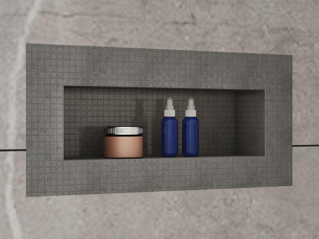 Nicchia per doccia da incasso e pronta da piastrellare 40 x 20 cm ...