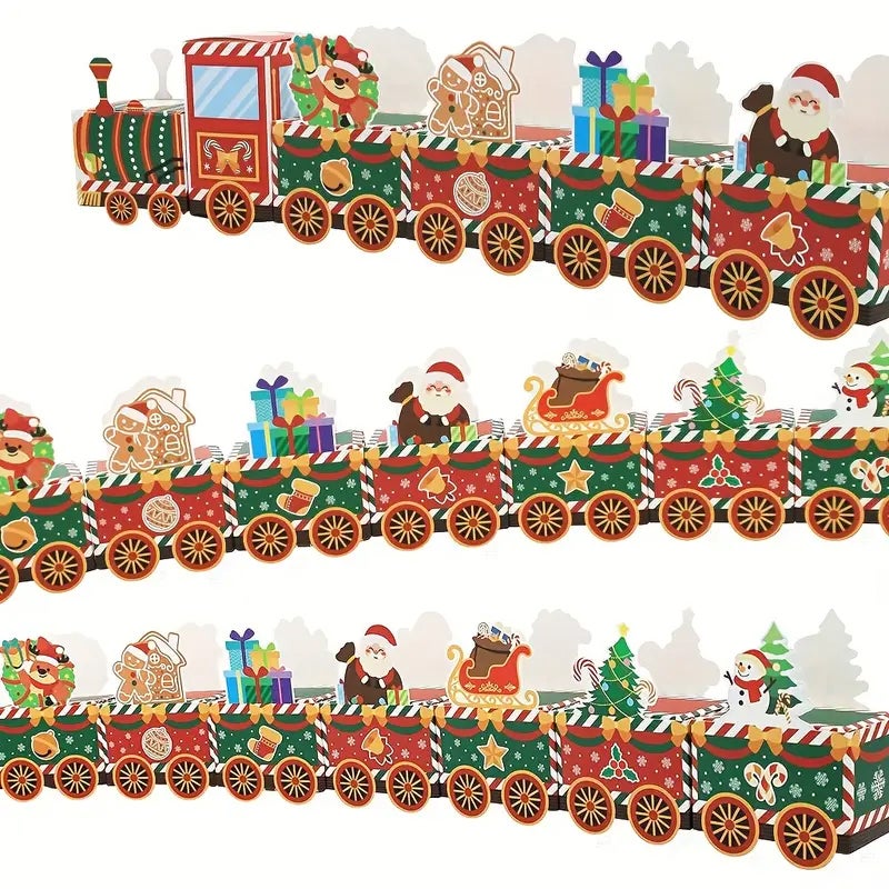 Calendrier de l'Avent festif en forme de train de Noël-Coffret cadeau ...