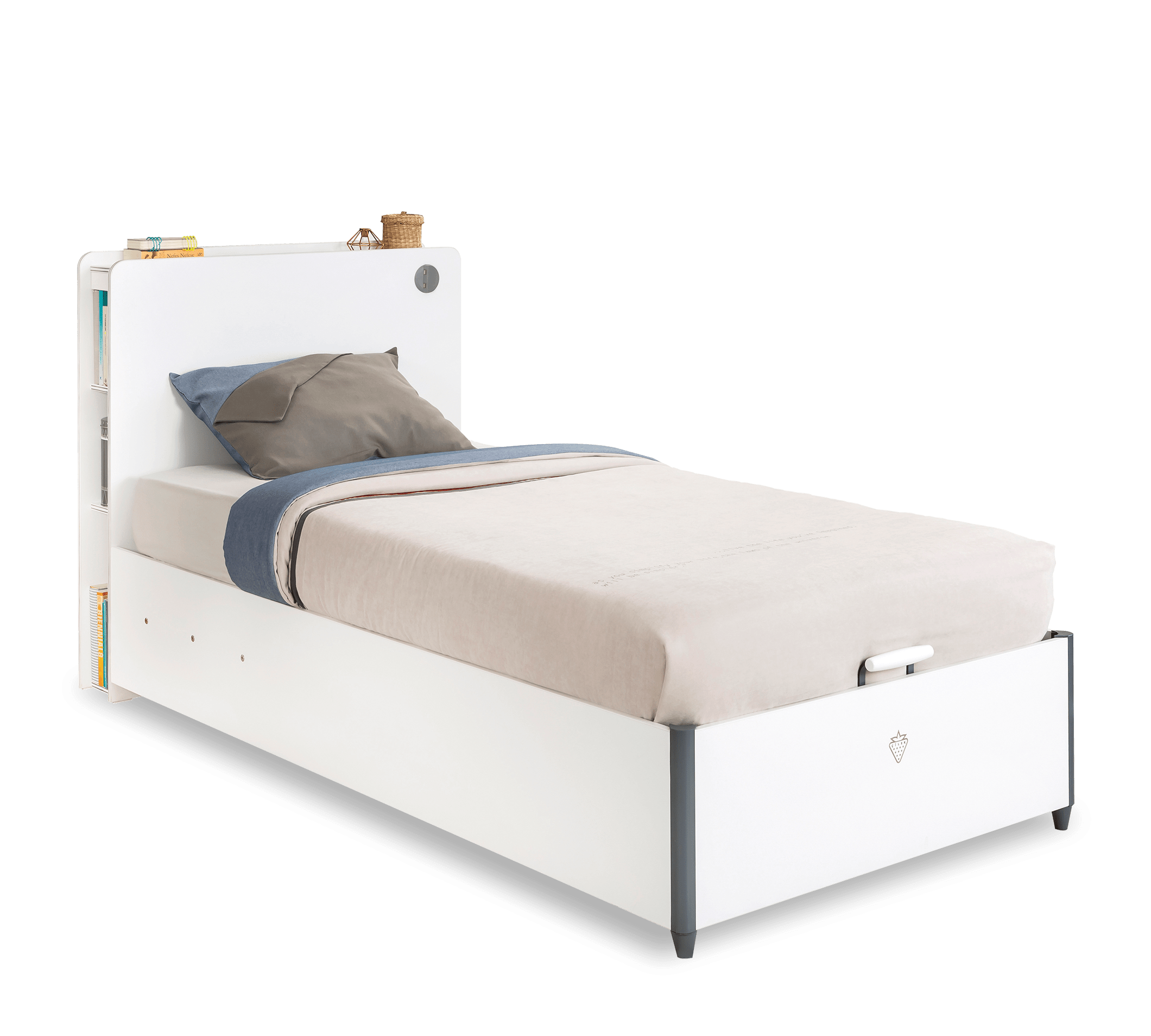 Lit blanc avec sommier (100x200 Cm) | Leroy Merlin