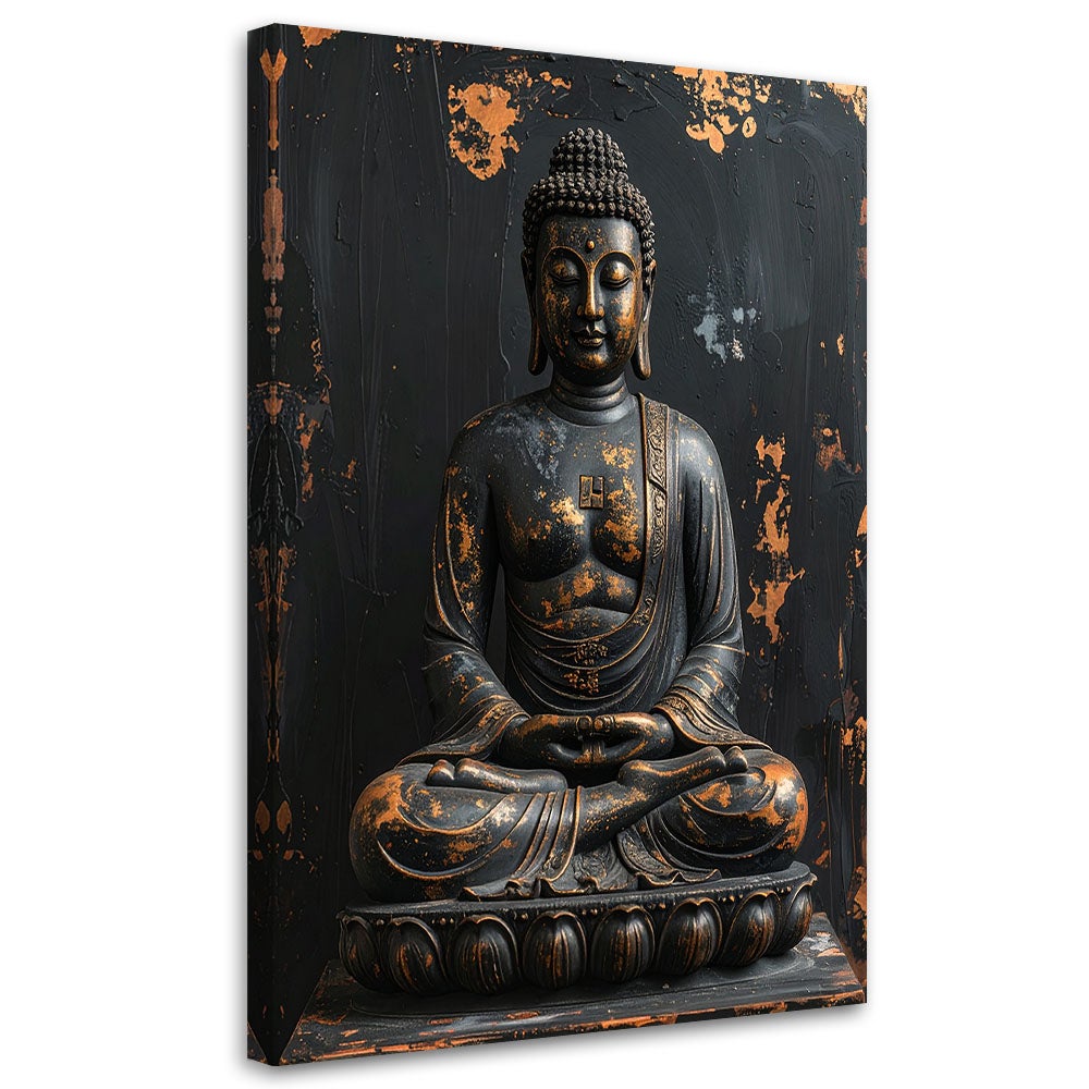 Tableaux, Bouddha Zen Spa sur fond noir 70x100 | Leroy Merlin