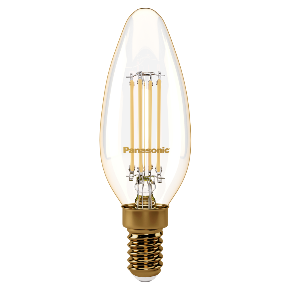 Ampoule flamme filament LED E14 2.2W 2000K Panasonic | Leroy Merlin