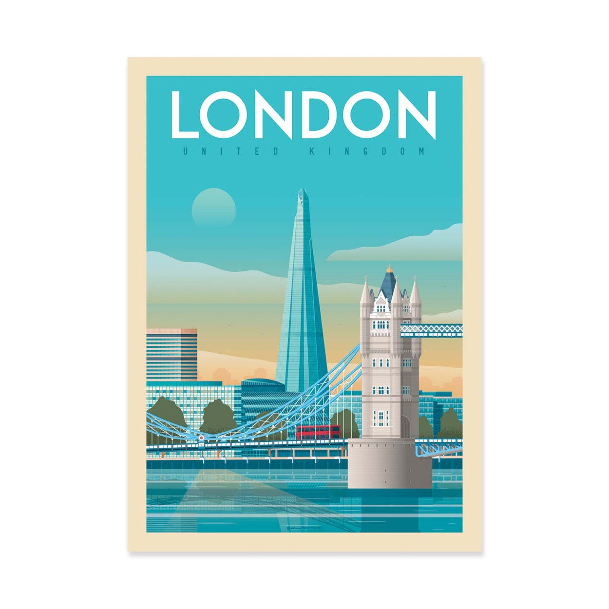 Affiche 50x70 cm - London tower bridge - Olahoop Travel Posters | Leroy ...