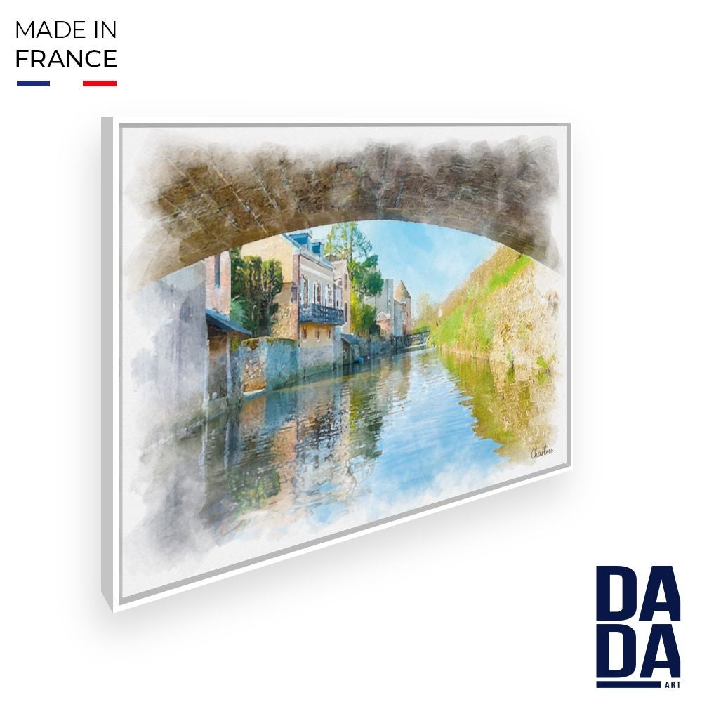 Tableau Côte de Chartres / 45x60cm / Cadre Blanc / Fabriqué en France ...