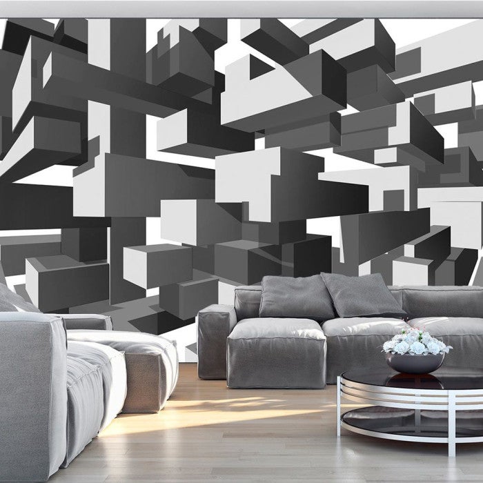 Papier Peint "Grey Notes" 105 x 150 cm | Leroy Merlin