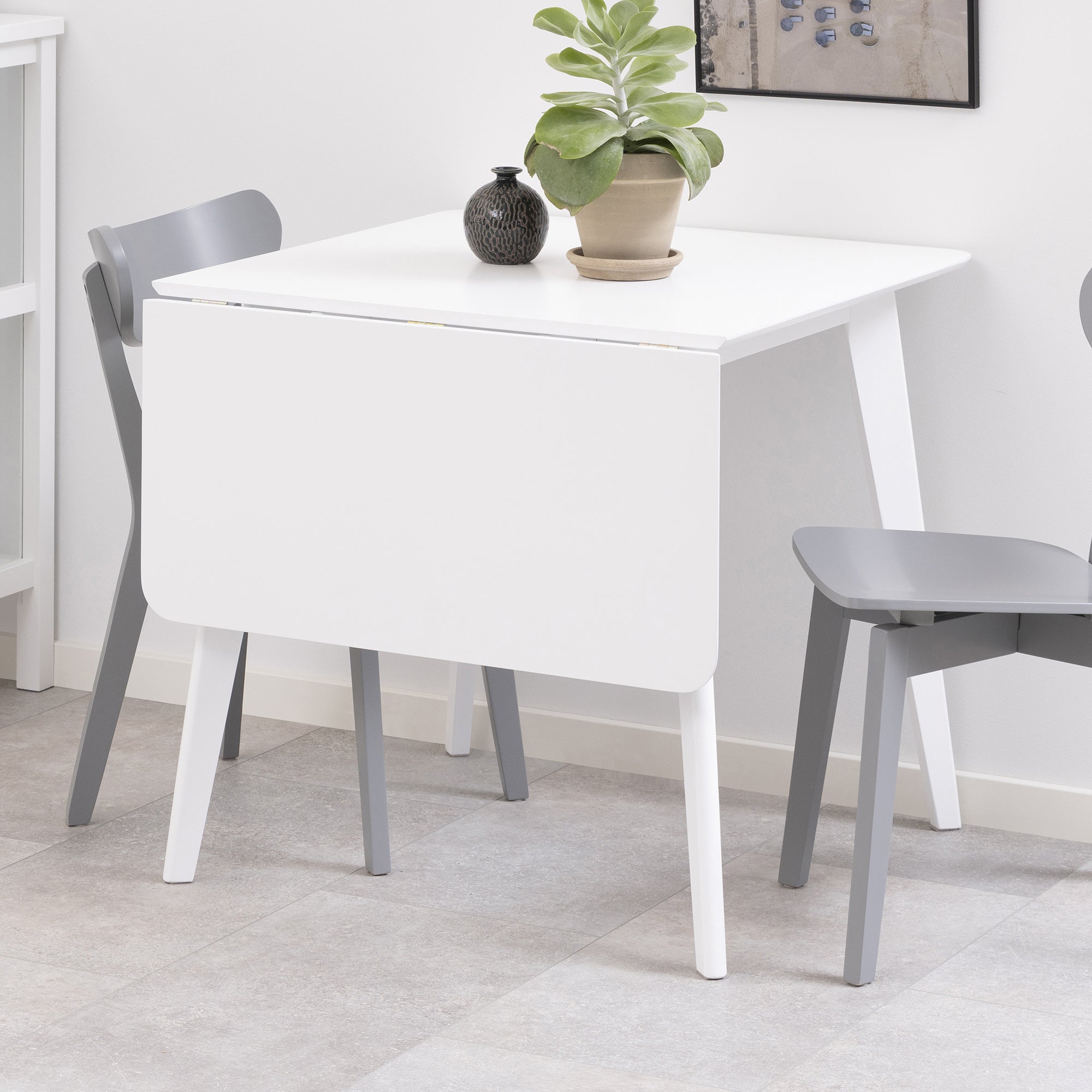 Table à manger extensible 80-120 cm décor blanc - SELDA | Leroy Merlin