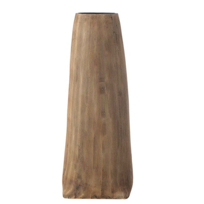 Vase Long Design en Céramique "Maria" 40cm Marron | Leroy Merlin