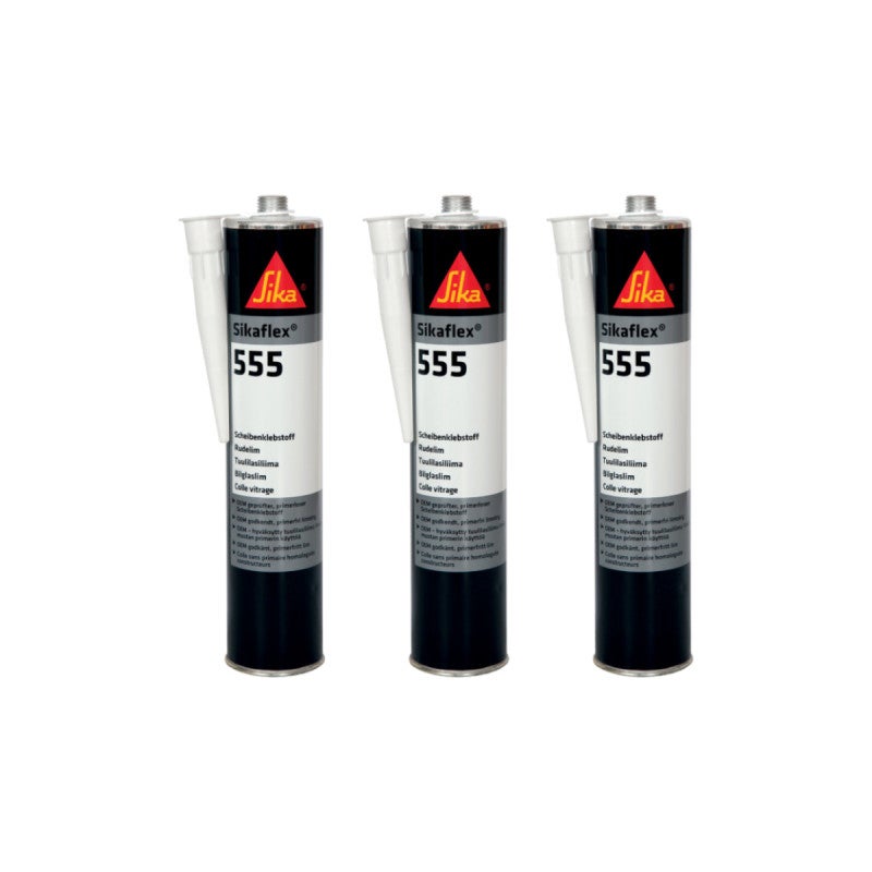 Lot de 3 colles de vitrage SIKA Sikaflex 555 - Noir - 300ml | Leroy Merlin