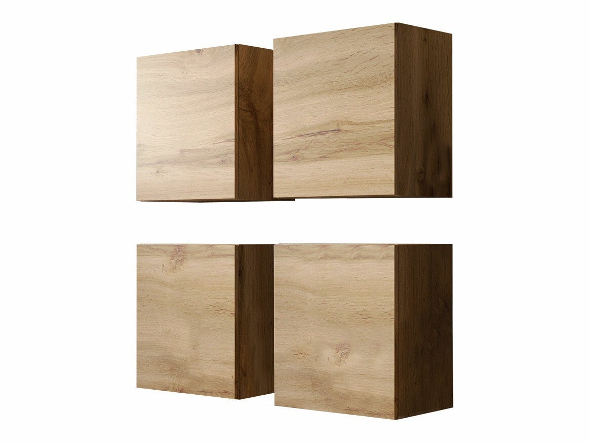 Ensemble d'armoires Charlotte A142, Wotan chêne, 100x100x30cm, MDF ...