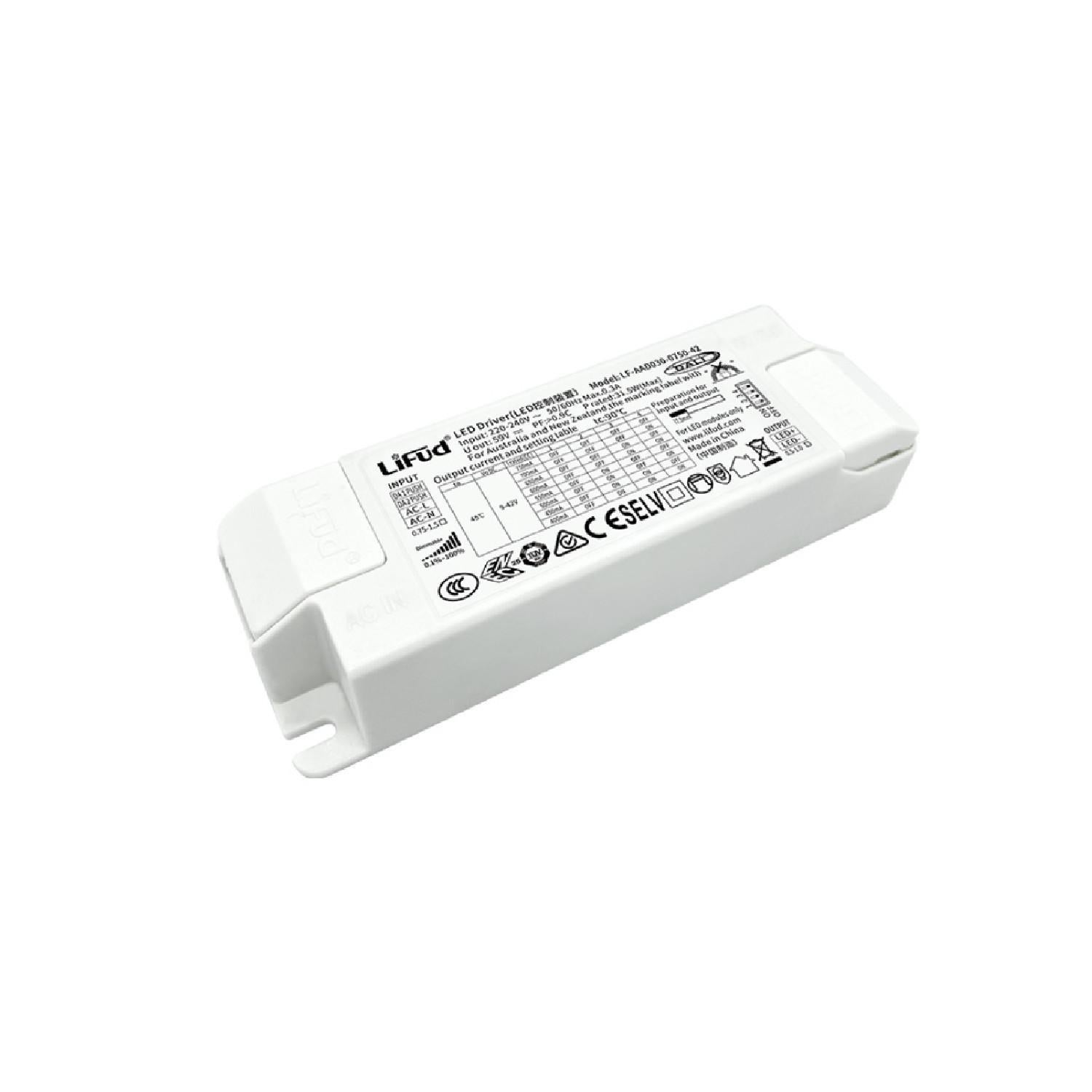 Driver Regulable DALI 220-240V No Flicker Salida 9-42V 250-500mA 2.25 ...