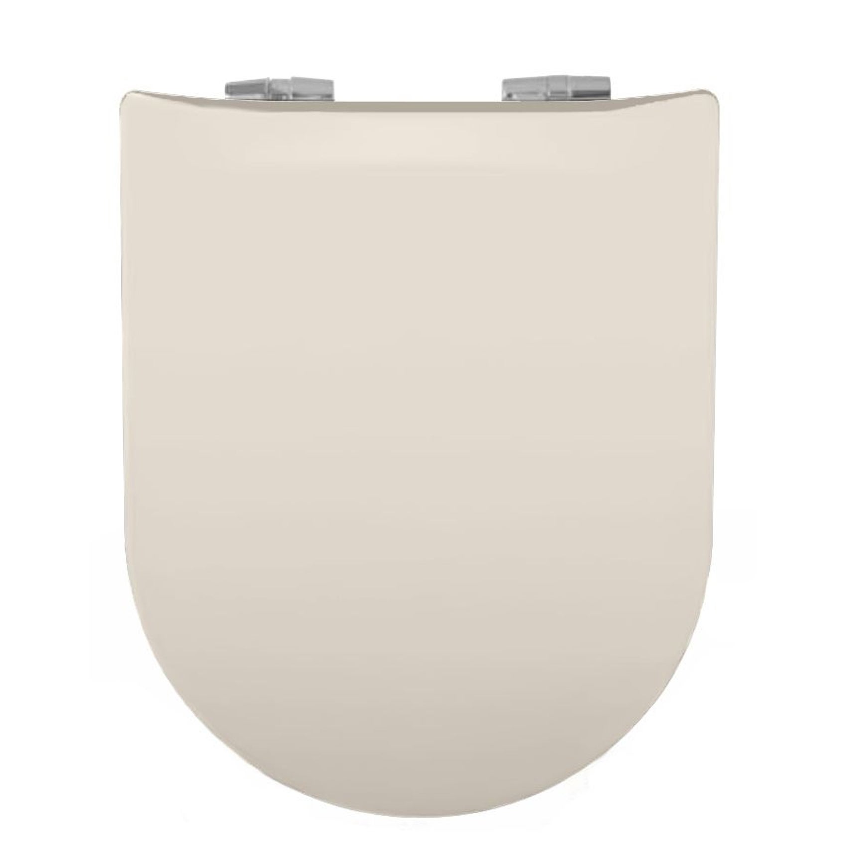 Abattant uni wood slim double avec descente assistée - Crème - 36.5x48 ...