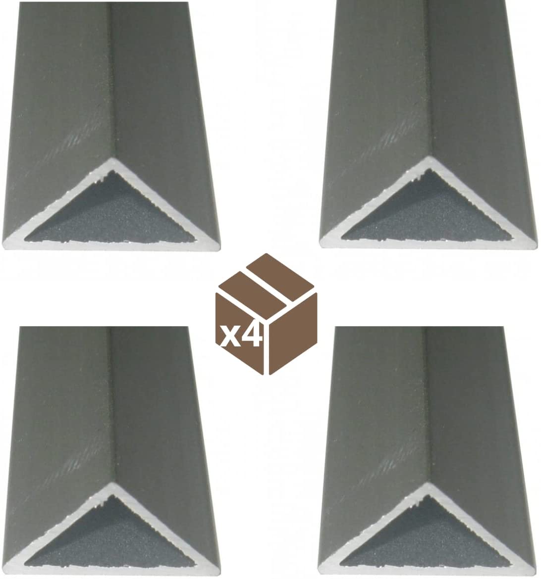Pack x4 Profilé Aluminium Triangulaire 1M de Long (11.6mm x 16.3mm ...