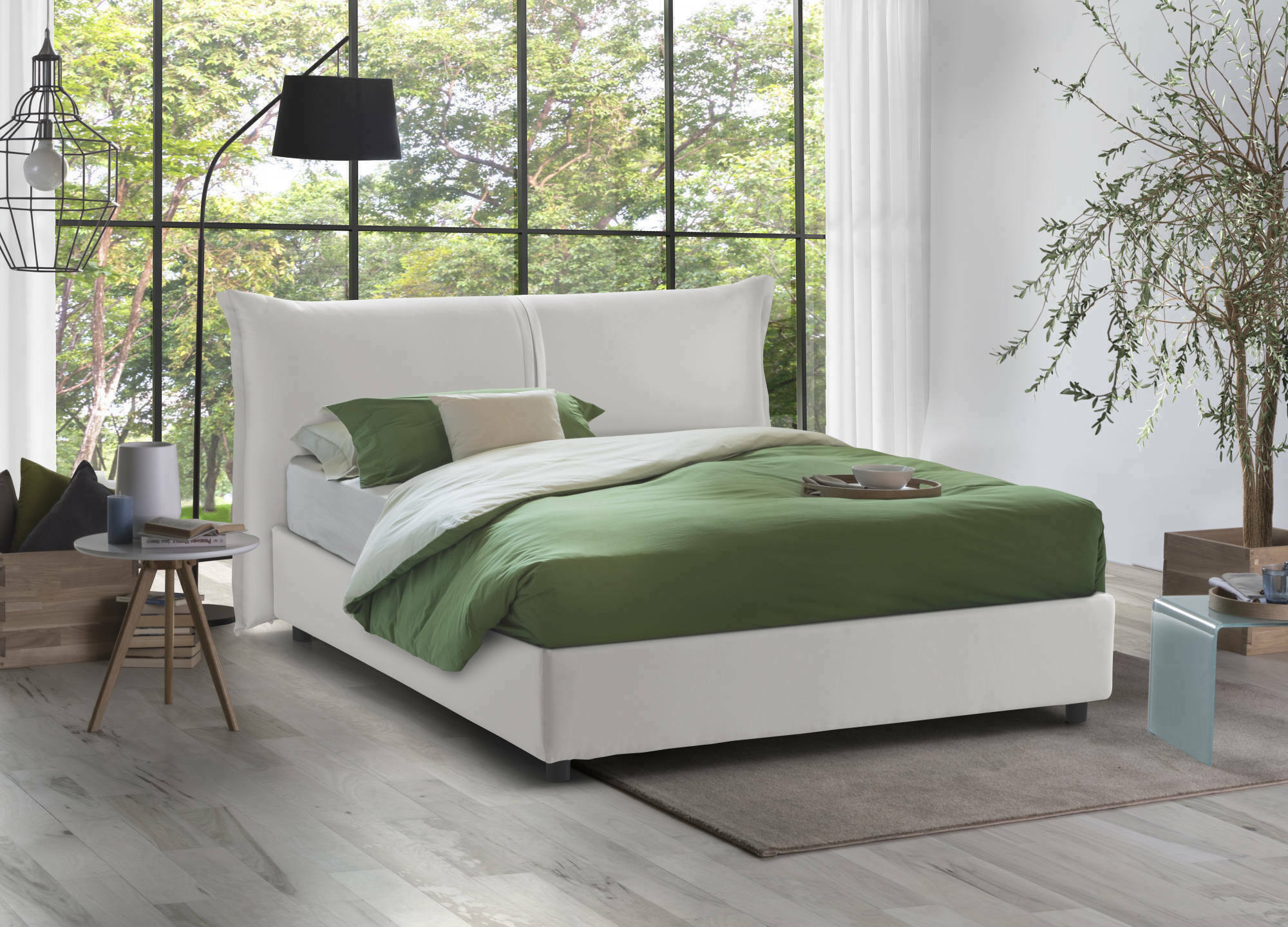 Letto contenitore Matrimoniale Simona, Made in Italy, Testata e ...