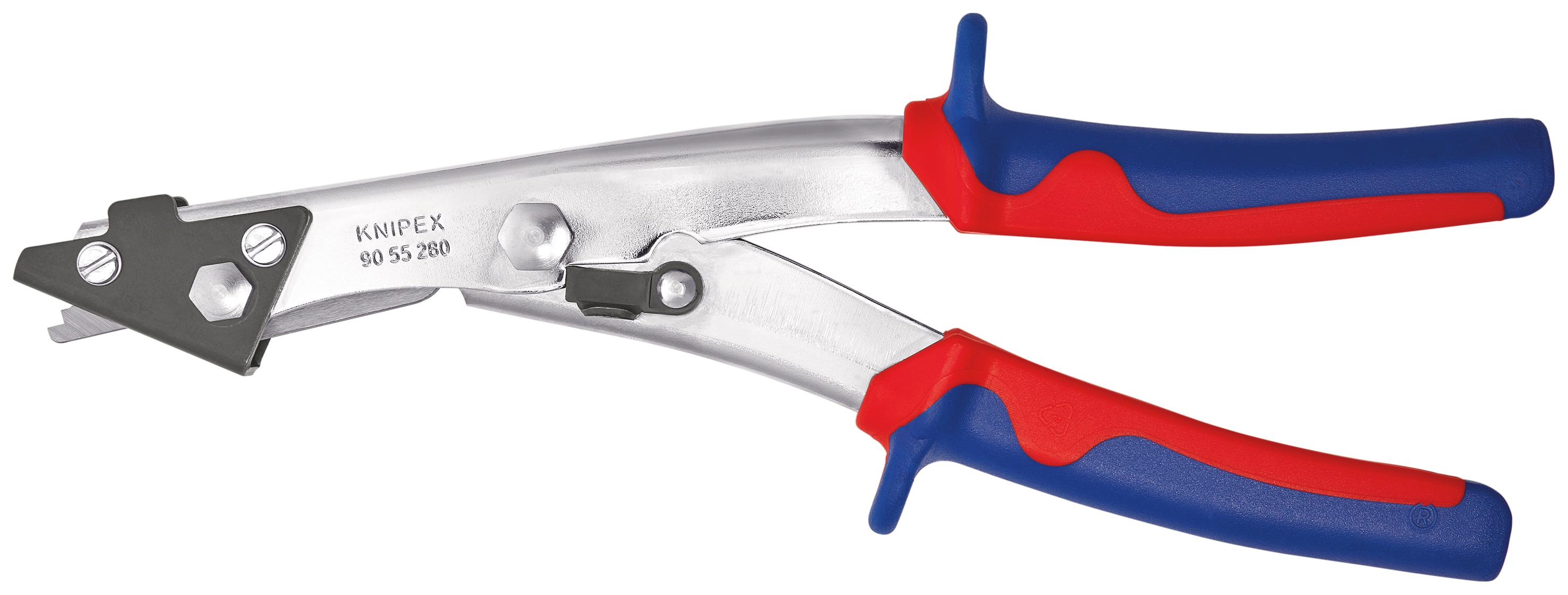KNIPEX 90 55 280 Grignoteuse à tôles avec gaines bi-matière nickelée ...