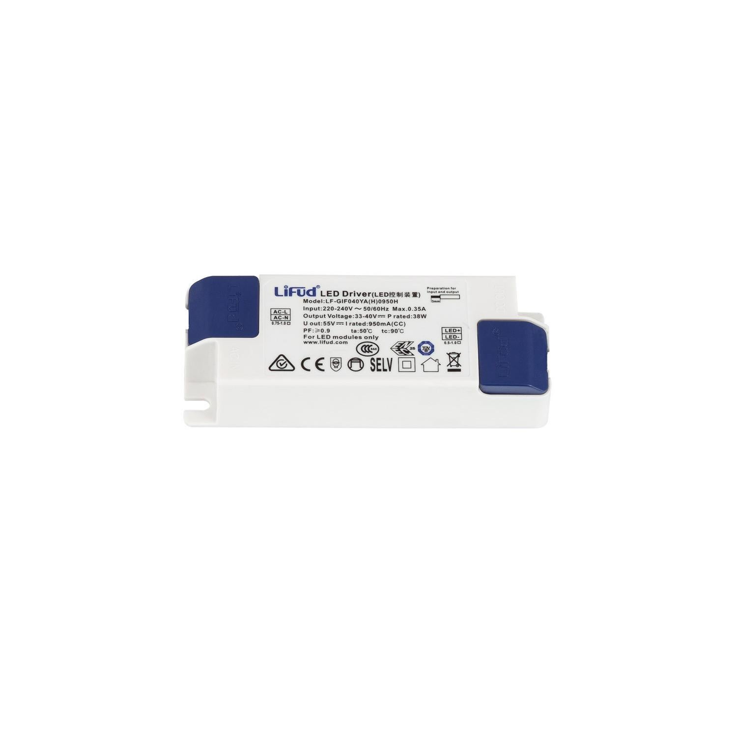 Driver 220-240V No Flicker Salida 33-40V 950mA 38-40W LF-GIF040YA, 38 W ...
