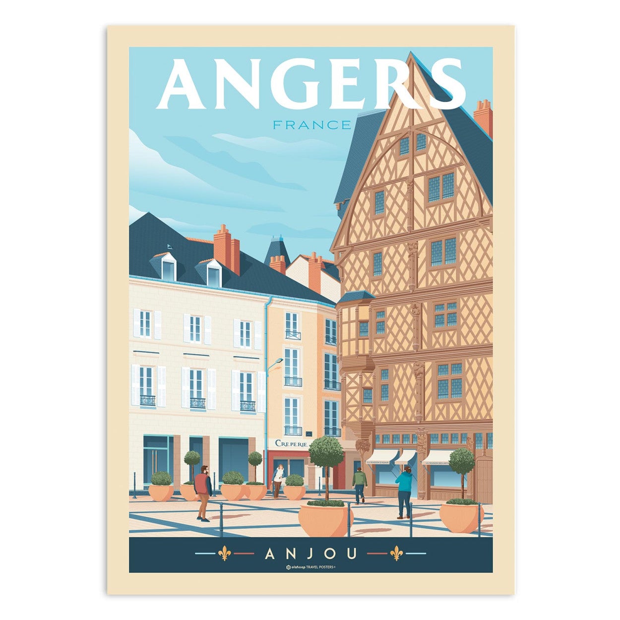 Affiche 50x70 cm - Angers - Olahoop Travel Posters | Leroy Merlin