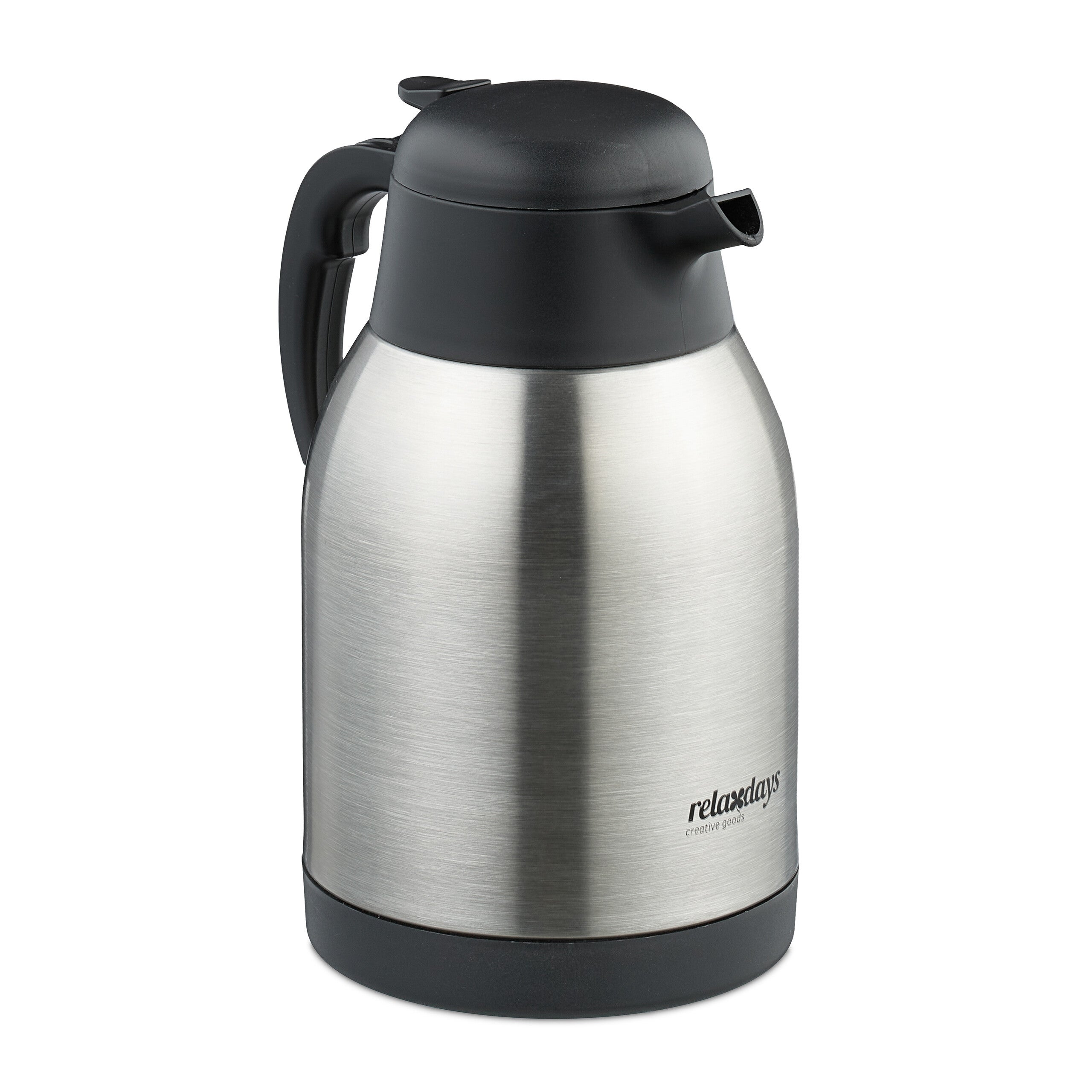 Relaxdays Carafe en acier inoxydable, pichet isotherme pour thé, café ...