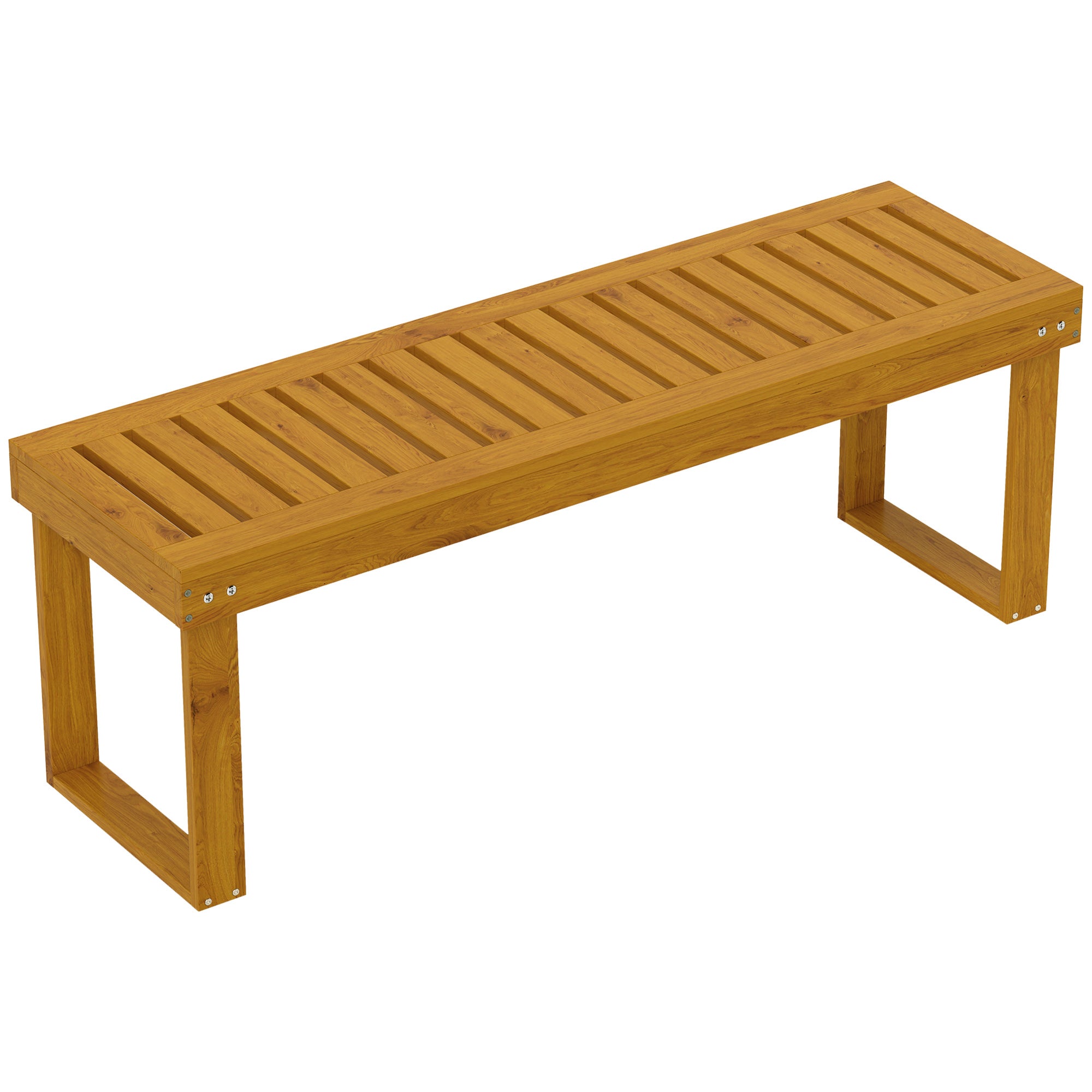 Banc de jardin Outsunny Teck Pin Bois 120x34x43 cm 84G-537V00BN | Leroy ...