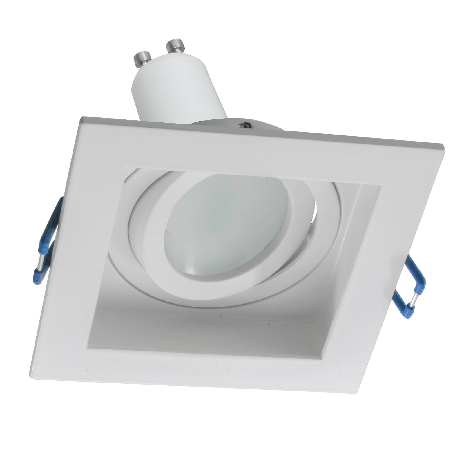 Spot LED 8W pivotant encastré 90mm carré plafonnier GU10 230V COULEUR ...