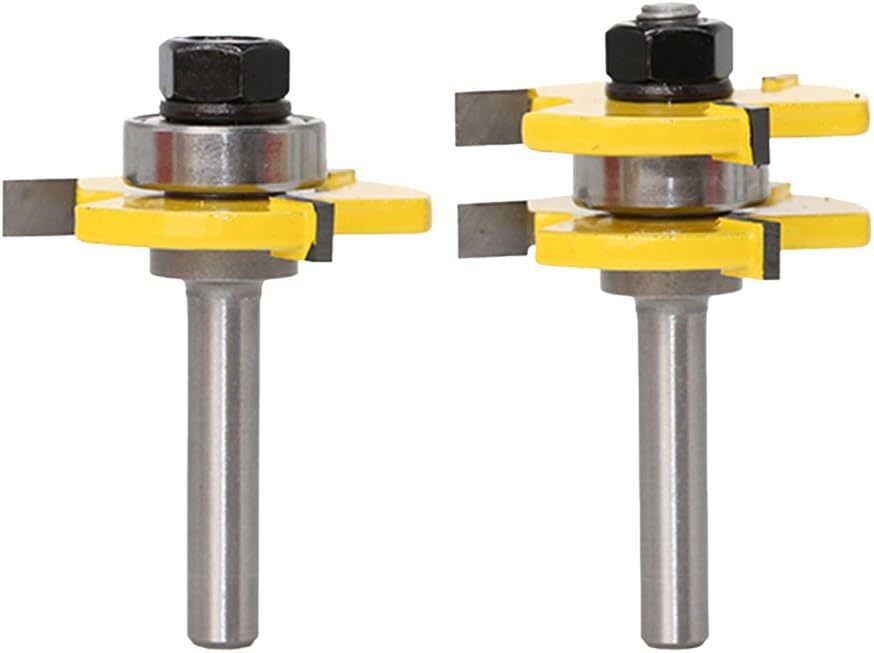 Jeu de 2 8mm Queue Routeur à Rainure, Fraises à Rainurer Routeur Bits Outils de Menuiserie ...