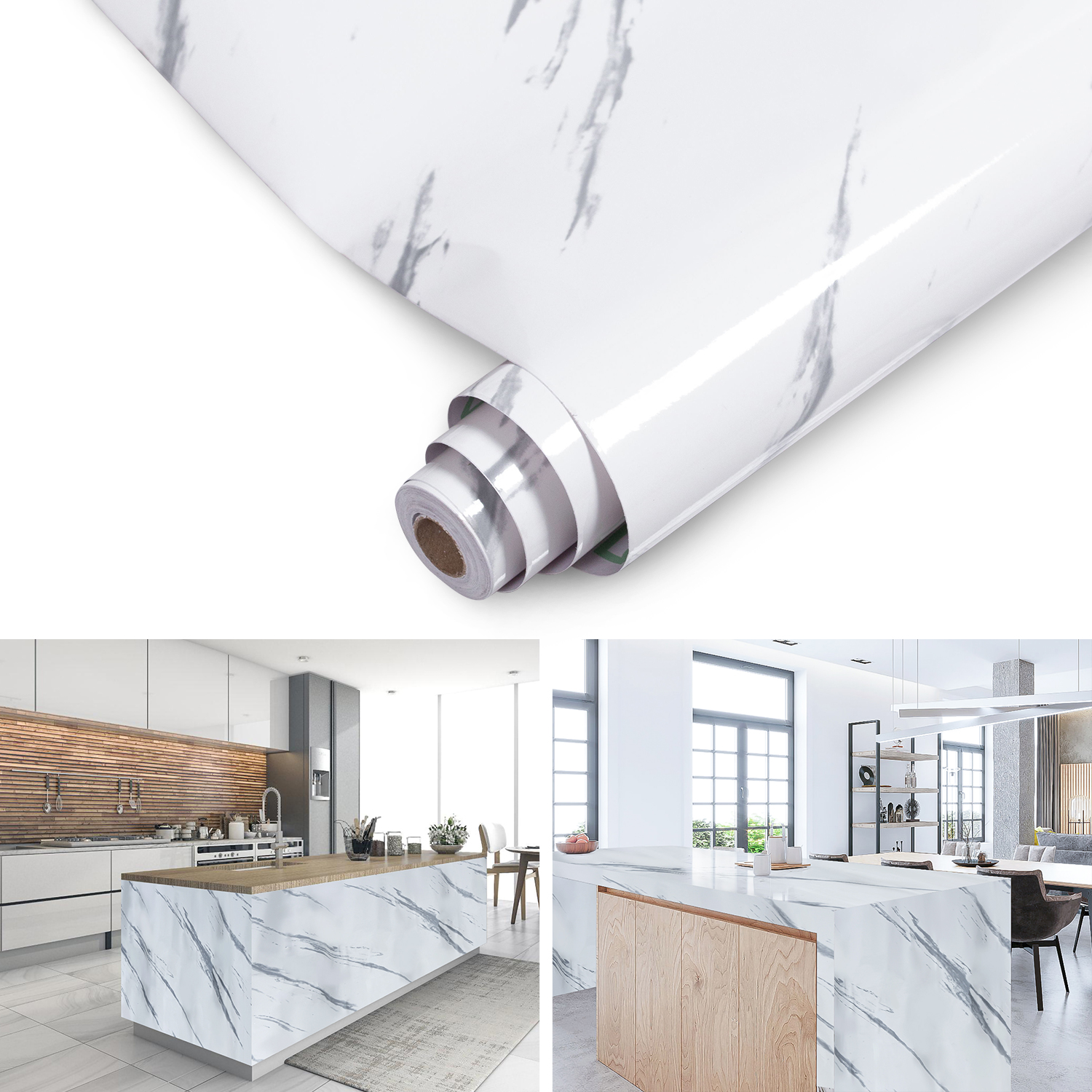 Papel adhesivo Película autoadhesiva decorativa para muebles PVC Brillo ...