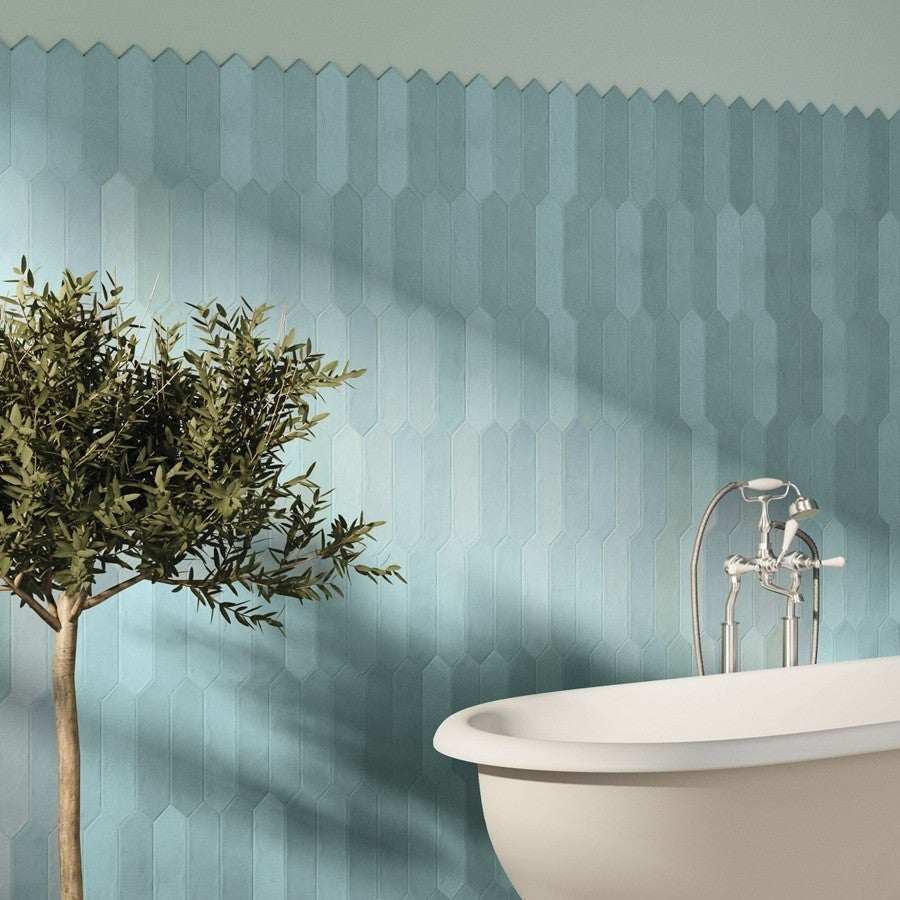 Carrelage Effet Zellige 6x26 Cm Nova Aqua Sea | Leroy Merlin