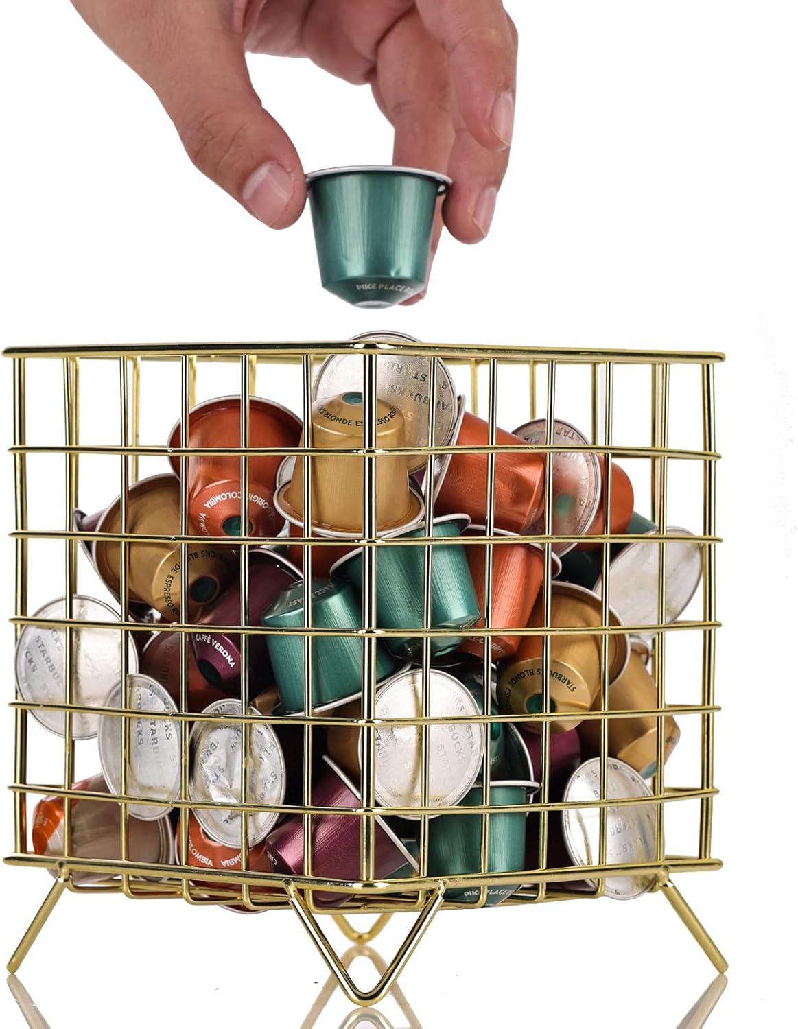 Panier à Capsules De Café(doré), Rangement Capsule Vertuo,rangement ...