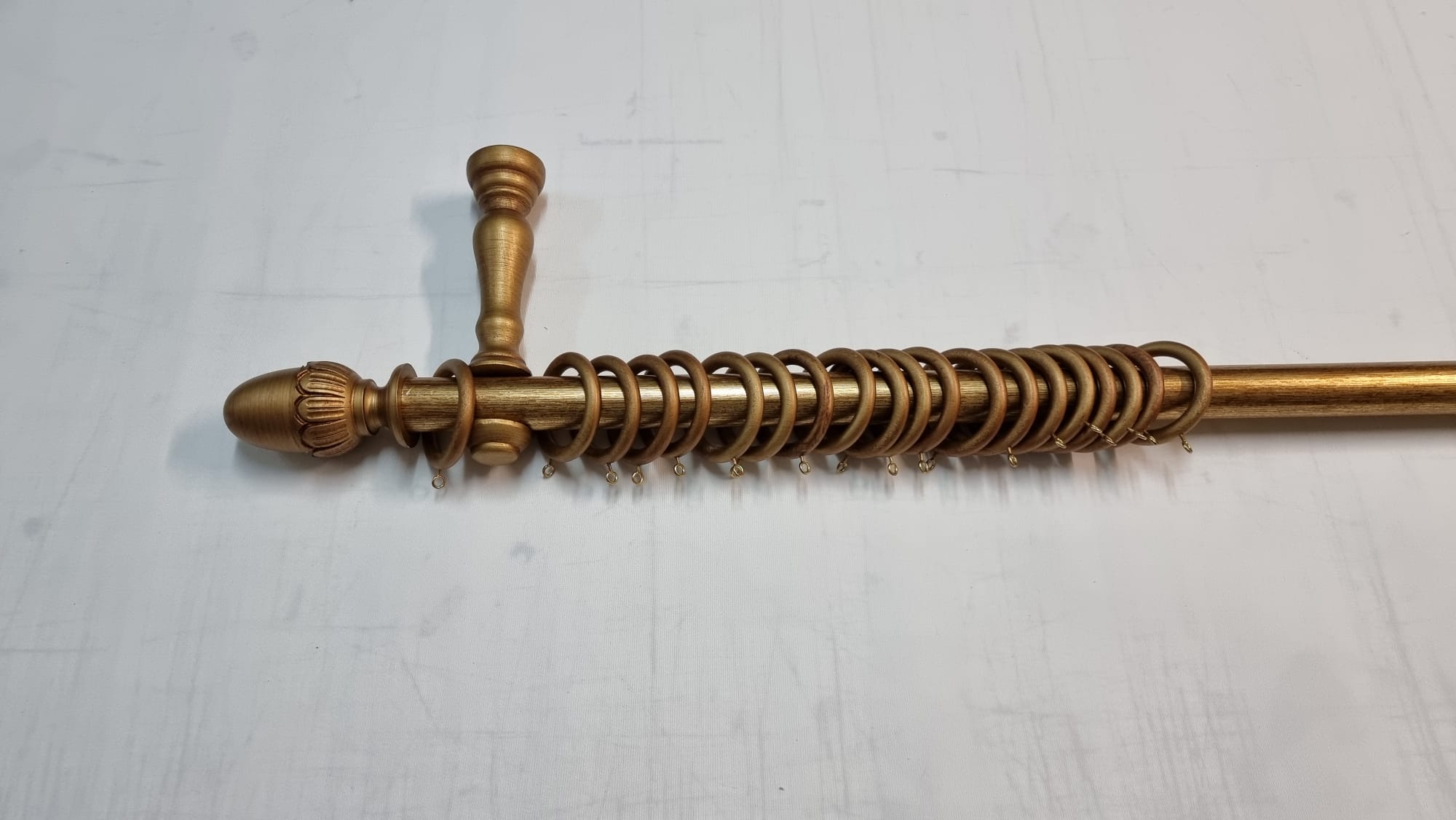 Tringle à rideaux en bois de haute qualité, diamètre 35 mm couleur or ...