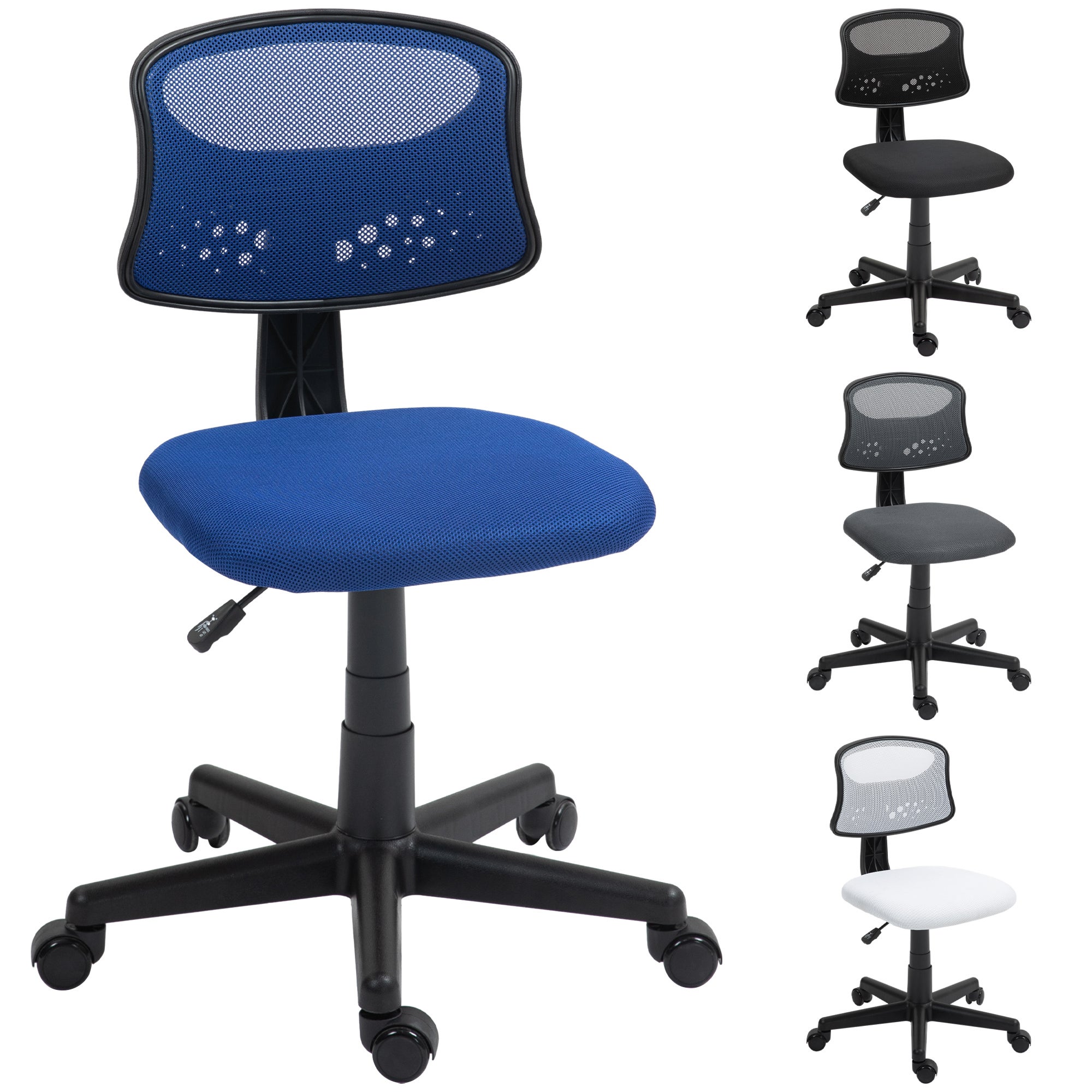 Chaise bureau sans accoudoirs, pivotante, dossier mesh respirant ...