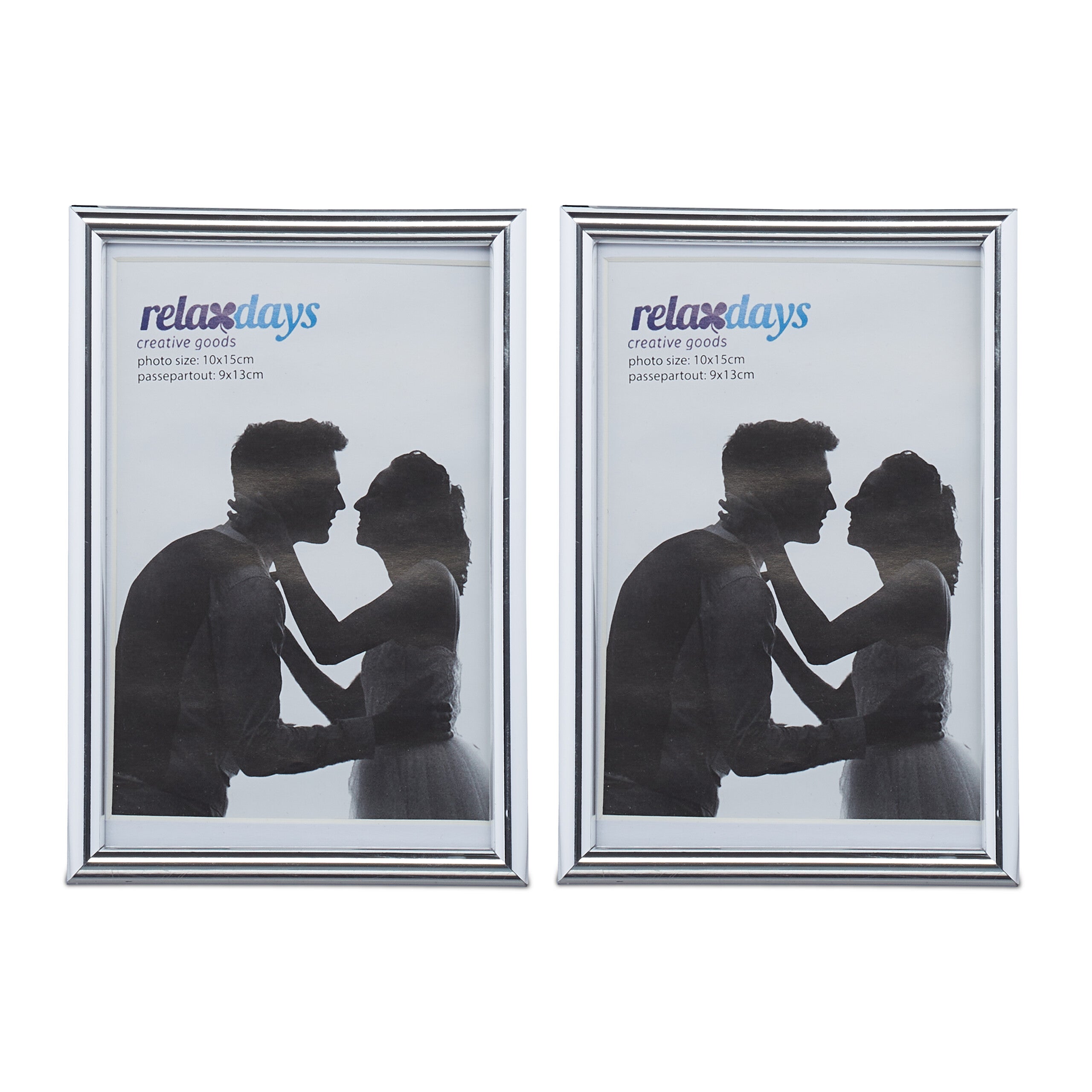 Relaxdays Cadres photo, lot de 2, 10x15 cm, passe-partout 9x13 cm ...